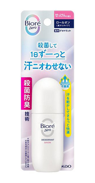 【送料無料】★まとめ買い★　花王　ビオレＺｅｒｏ　薬用デオドラントロールオンせっけんの香り　40ｍｌ　×24個【イージャ...