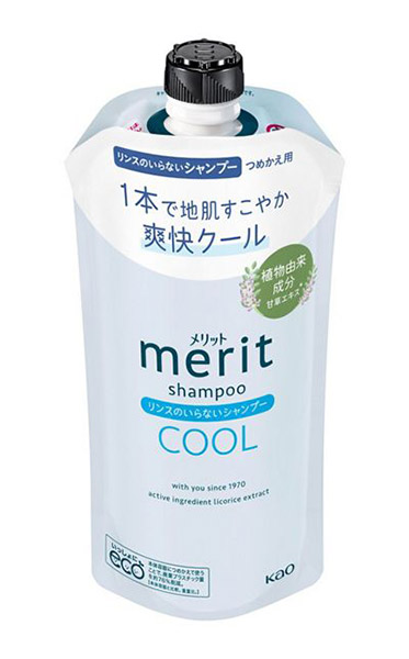 ★まとめ買い★　花王メリット　リンスのいらないシャンプークール　つめかえ用　320ｍｌ　×24個【イージャパンモール】