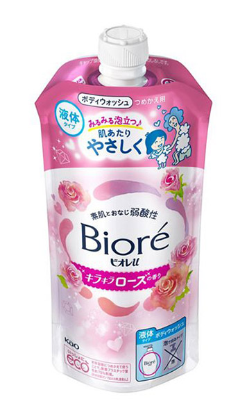 【送料無料】★まとめ買い★　花王　ビオレｕ　キラキラローズの香り　つめかえ用　３２０ｍｌ　×24個【イージャパンモール】