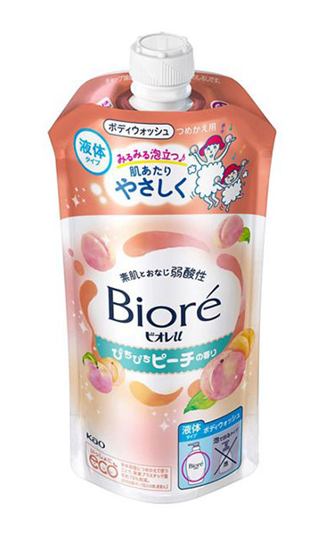 ★まとめ買い★　花王　ビオレｕ　ぴちぴちピーチの香り　つめかえ用　320ｍｌ　×24個【イージャパンモール】