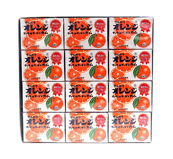 ★まとめ買い★　丸川　オレンジマーブルガム　33個　×24個【イージャパンモール】