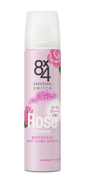 ★まとめ買い★　花王　８ｘ４　パウダースプレー　ローズ＆ヴァーベナの香り　５０ｇ　×48個【イージャパンモール】
