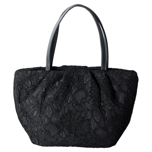 【送料無料】福井県産レース手さげ（ブラック）　ＭＵＭ−８００２ＢＫ　ＭＵＭ−８００２ＢＫ【ギフト館】