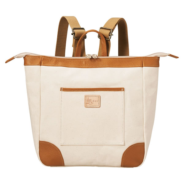 【送料無料】ＨａＬ　倉敷産帆布×姫路レザー　スクエアリュック　ＨＡＬ８８１００−ＢＥ　ＨＡＬ８８１００−ＢＥ【ギフト館】