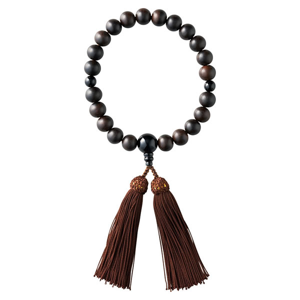 【送料無料】男性用念珠セット　縞黒檀　黒オニキス　ＮＪ−Ｄ１０４Ｋ　ＮＪ−Ｄ１０４Ｋ【ギフト館】