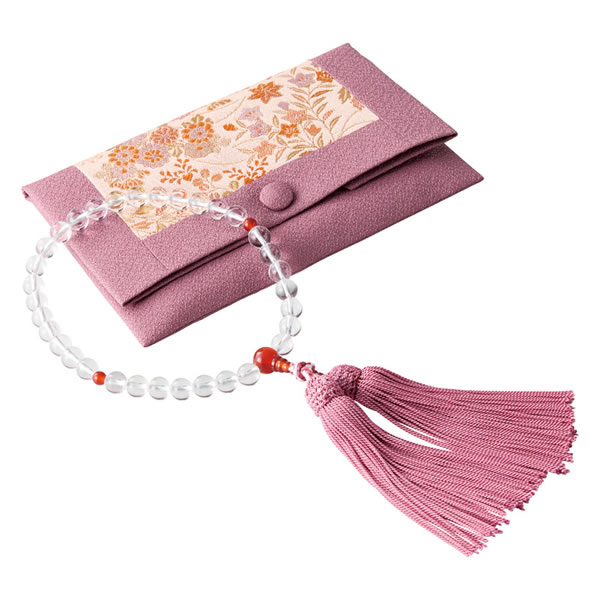 【送料無料】女性用念珠セット　水晶　メノウ　ＮＪ−Ｊ１５３Ｋ　ＮＪ−Ｊ１５３Ｋ【ギフト館】