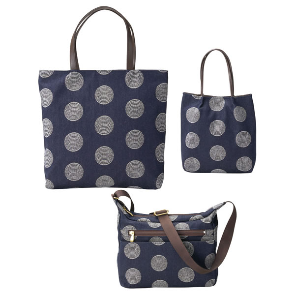 【送料無料】岡山県井原産デニムバッグ３点セット　ＲＬＭ１００＋８０＋３５ＮＶ　ＲＬＭ１００＋８０＋３５ＮＶ【ギフト館】