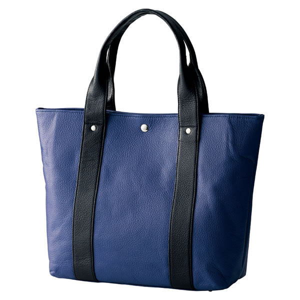 【送料無料】ＯＮ　ＴＨＥ　ＢＡＧ　姫路レザー手提げトートバッグ（ブルー）　ＹＯＢ７７０２５　ＹＯＢ７７０２５【ギフト館】