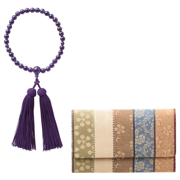 【送料無料】女性用念珠セット　紫水晶　ＮＪ−Ｊ３０３Ｋ　ＮＪ−Ｊ３０３Ｋ【ギフト館】