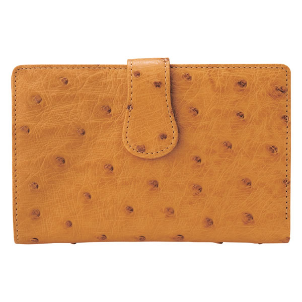 【送料無料】オストリッチ横長ベルト付財布　Ｓ−ＮＯ８５０００４３ＹＥ　Ｓ−ＮＯ８５０００４３ＹＥ【ギフト館】