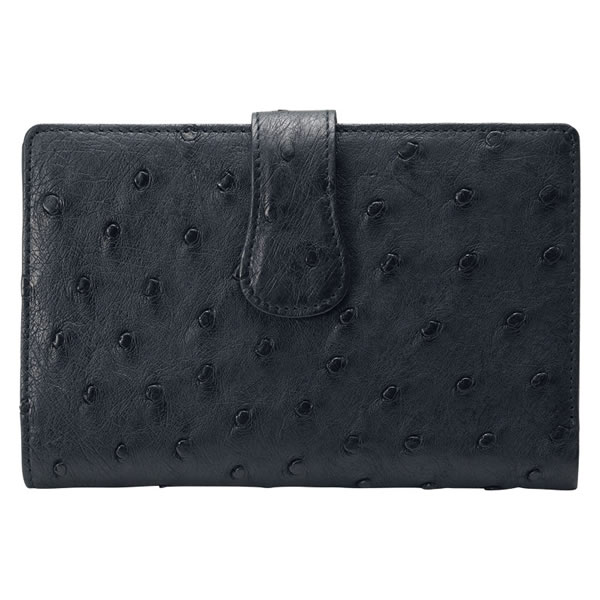 【送料無料】オストリッチ横長ベルト付財布　Ｓ−ＮＯ８５０００４３ＢＫ　Ｓ−ＮＯ８５０００４３ＢＫ【ギフト館】