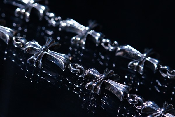 ブラックロジウム クロス 十字架 百合の花 シルバー925 ウォレット