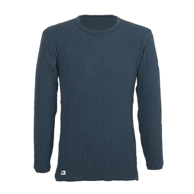 【送料無料】ひだまり チョモランマ 高機能インナー 紳士用 長袖 丸首 シャツ ネービー(メンズ 男性用 あったかシャツ 保温 抗菌 汗 防