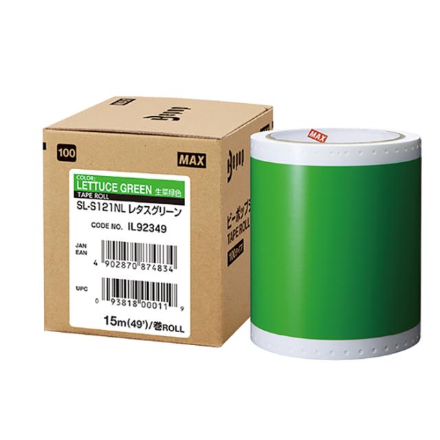 マックス ビーポップ 100タイプシート 100mm幅×15m レタスグリーン SL-S121NL 1ロール