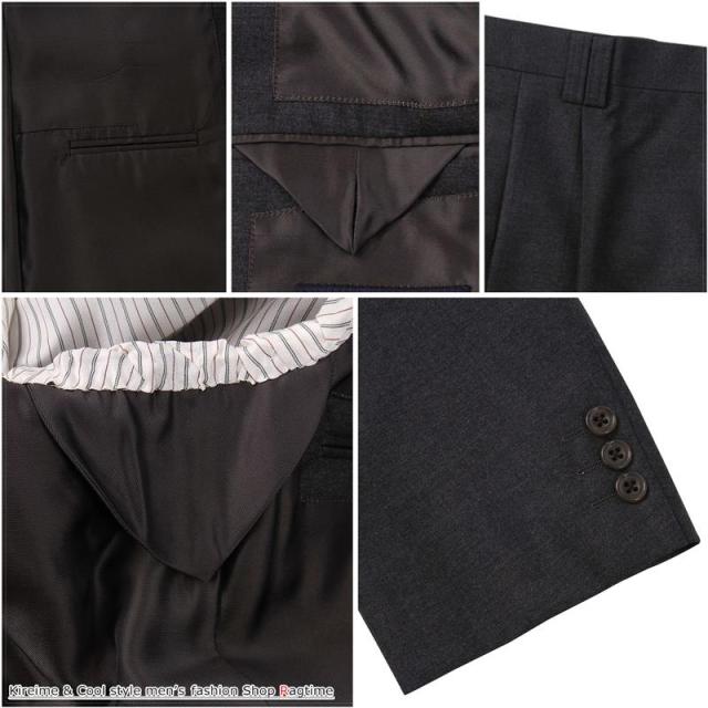 シングルスーツ 大きいサイズ メンズ スーツ 3つボタン ツータック