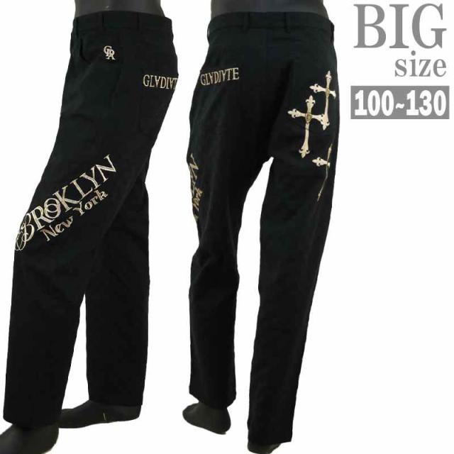 ストレッチパンツ 大きいサイズ メンズ クロス 刺? ロゴ お洒落 デザインパンツ GLADIATE C050817-07