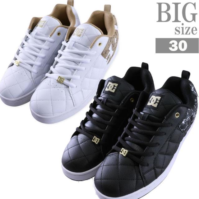 スニーカー 大きいサイズ メンズ DCSHOES キルティング お洒落 デザイン シューズ 刺繍 C070225-02