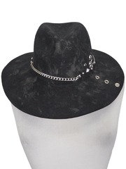 APPAREL]/セックスポットリベンジ/GRUNGE STUDS BRIM ハット 黒×白 (F