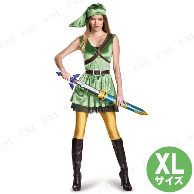 コスプレ 仮装 リンク 女性用 XL 【 コスプレ 衣装 ハロウィン 仮装 コスチューム アニメ 大きいサイズ 大人用 パーティーグッズ 正規ライセンス品 ゲームキャラ キャラクター 余興 ゼルダの伝説 レディース 】