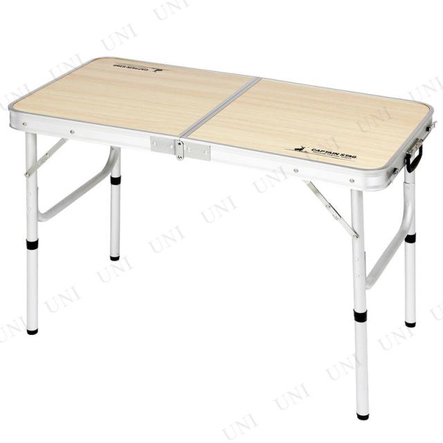 [2点セット] キャプテンスタッグ(CAPTAIN STAG) ジャストサイズ レジャーシートが入る トランクテーブル 90×45cm UC-529 【 机 キャンプ用品 台 レジャー用品 折り畳みテーブル デスク アウトドア用品 折りたたみ 】