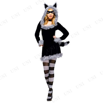 コスプレ 仮装 レイシーラクーン SM 【 コスプレ 衣装 ハロウィン 仮装 コスチューム アニマル 動物 レディース パーティーグッズ 大人用 余興 女性用 】
