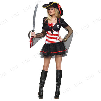 コスプレ 仮装 ブラックパール・パイレーツ 大人用(SM) 【 コスプレ 衣装 ハロウィン 仮装 コスチューム 海賊 余興 レディース 女性用 パーティーグッズ 女海賊 】