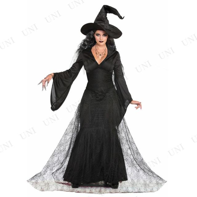 コスプレ 仮装 ブラックミストウィッチ M/L 【 コスプレ 衣装 ハロウィン 仮装 コスチューム 魔女 女性用 パーティーグッズ レディース 魔法使い 余興 ゴシックウィッチ 大人用 】