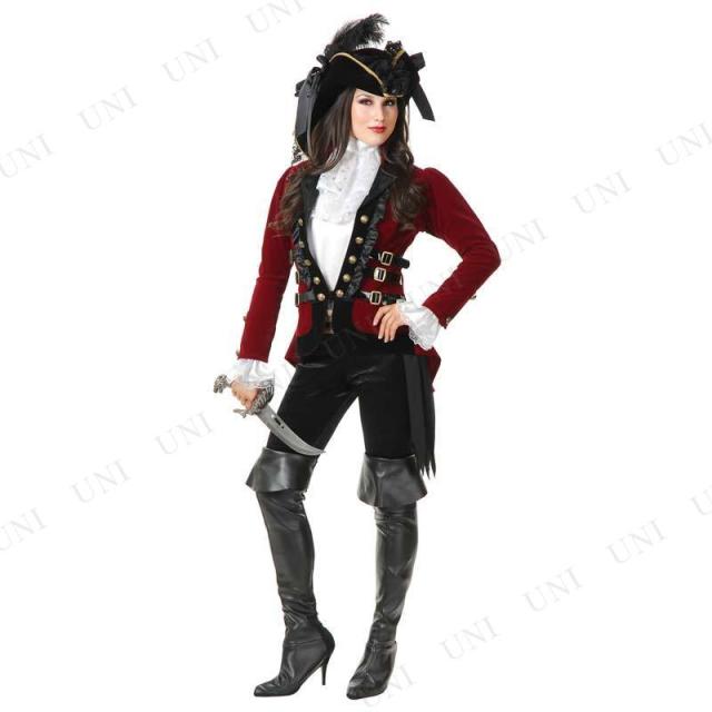 コスプレ 仮装 サルトリーパイレーツレディ レッド XS 【 コスプレ 衣装 ハロウィン 仮装 コスチューム 海賊 女海賊 パーティーグッズ 余興 女性用 レディース 大人用 】