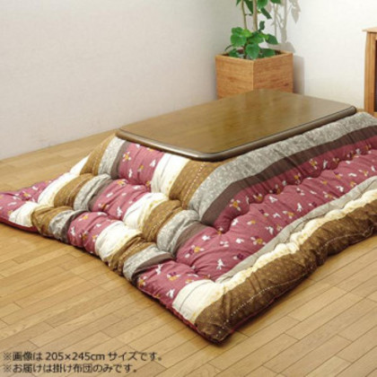 和柄 こたつ掛け布団  『こよみ』 ローズ 約205×315cm 5965169 |b03