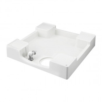 テクノテック 洗濯機用給水栓付防水パン フォーセットパン TPF640-CW2-GN 専用ガードなし ニューホワイト |b03