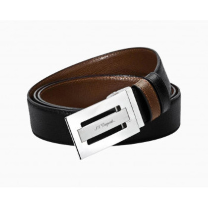 S.T. Dupont エス・テー・デュポン デルタボックス リバーシブルベルト ブラック＆ブラウン 8042020 |b03