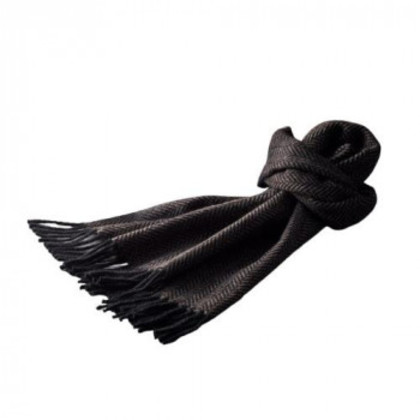 武州織技 スピニングモード カシミヤマフラー (ヘリンボン(ブラウン)) SPU20040H 5517-012 |b03