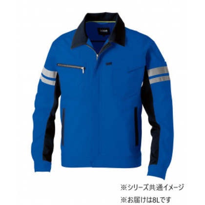 桑和 964 長袖ブルゾン(反射材付き) 8Lサイズ ブルー(8) SOWA |b03