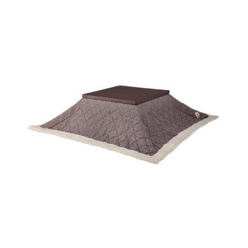 東谷 薄掛コタツ布団 190×190cm 正方形 ツイード ブラウン KK-101BR |b03