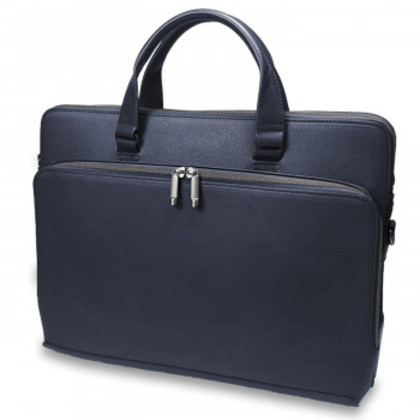 BUSITOOL シュクレ ブリーフケース 薄マチ ダブルルーム型 ネイビーブルー 22-5359-80 |b03