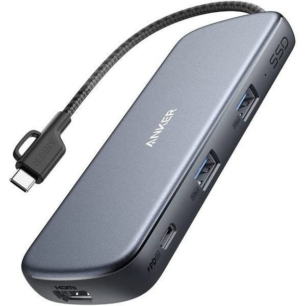 ANKER USBハブ PowerExpand 4-in-1 USB-C SSD ハブ A83470A2 [グレー]