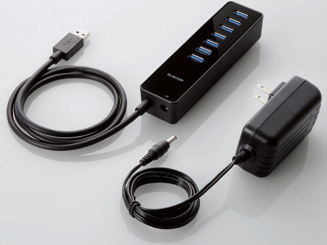 エレコム USBハブ U3H-T719SBK [ブラック]