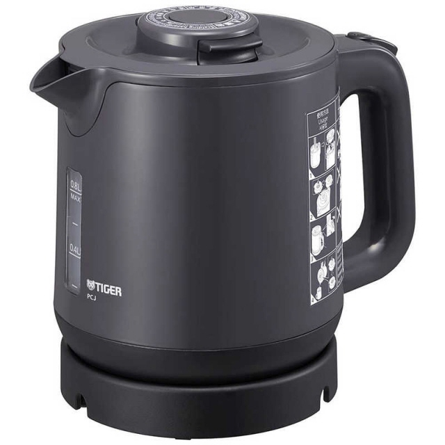 タイガー魔法瓶 電気ケトル 蒸気レス電気ケトル わく子 PCJ-H081-H [グレー]