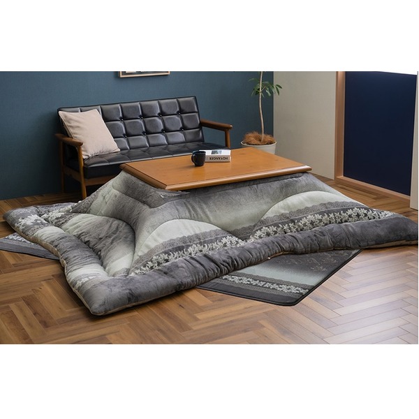 こたつ布団 約205×285cm 長方形 グレー 単品 エレガンス 手洗い可 洗える ウォッシャブル フランネル こたつ掛布団 インテリア家具