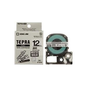 (業務用5セット)キングジム テプラ PROテープ/ラベルライター用テープ 【強粘着/幅：12mm】 ST12KW 透明 送料無料