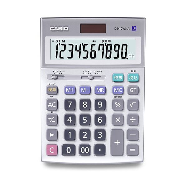 カシオ 本格実務電卓 10桁デスク (テーブル 机) タイプ DS-10WKA-N 1台