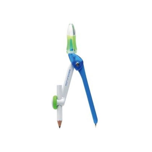 （まとめ） ソニック スーパーコンパス くるんパス鉛筆用 青 SK-767-B 1セット（5個） 【×5セット】