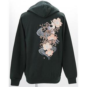 驚愕の10柄まっちゃん愛用ブランド 語れる立体和柄パーカー　桜波兎　M クールでカッコいい 驚愕の10柄 まっちゃん愛用ブランド 語れる立体和柄パーカー 桜波兎 M 送料無料