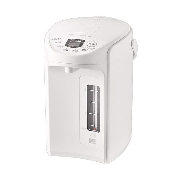 タイガー魔法瓶VE電気まほうびん とく子さん 3.0L クールホワイト PIQ-G300WC 1台 白