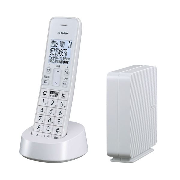 シャープコードレス電話機 子機1台 ホワイト系 JD-SF3CL-W 1台 白