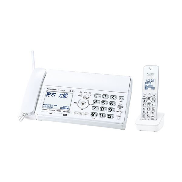 パナソニックデジタルコードレス普通紙ファクス（子機1台付き） ホワイト KX-PD360DL-W 1台 白