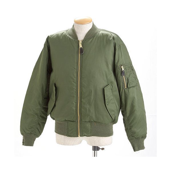 アメリカ空軍 アメリカ軍 MA-1フライトジャケット E Lサイズ グリーン 撥水加工 レプリカ 米軍 ミリタリージャケット 緑