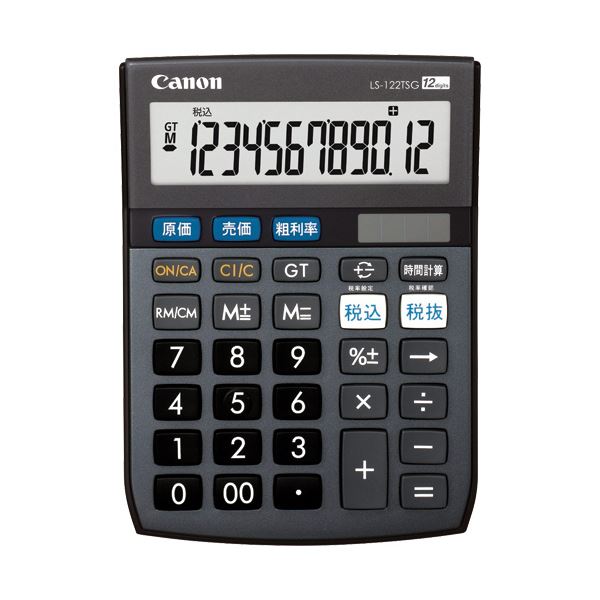(まとめ）キヤノン 電卓 LS-122TSG12桁 ミニ卓上タイプ 5571B001 1台【×5セット】 送料無料