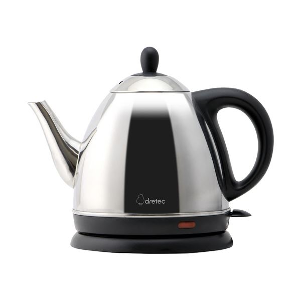ドリテックステンレスケトル ケララ 0.8L シルバー PO-157SV 1台 ステンレス製のケララデザインを施した0.8リットルのシルバーケトル、使いやすさと美しさを兼ね備えた一台 送料無料