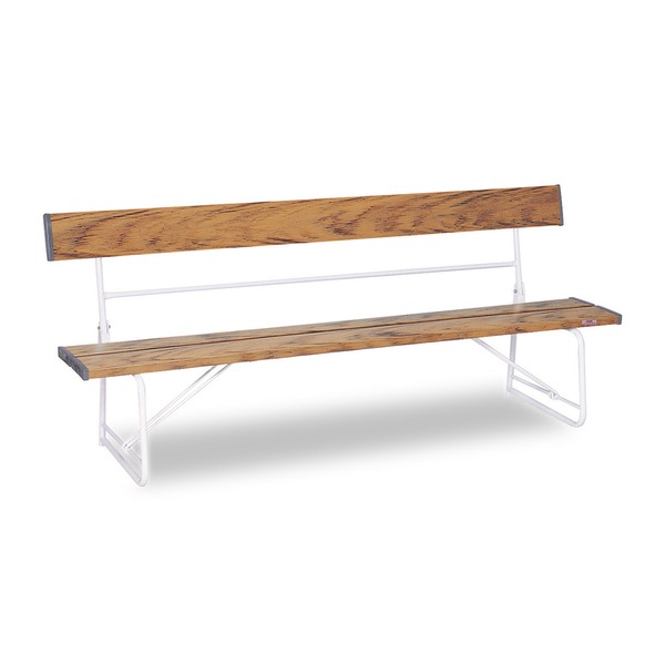 ベンチ 背付 1800 木調 折りたたみ式 約W1805×D516×H740mm 座面両端安全 安心 カバー付 テラモト